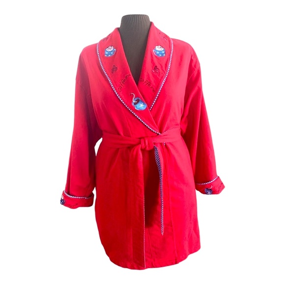 Pillow Talk | Intimates & Sleepwear | Bathrobe Short Red Robe Caffeine ...